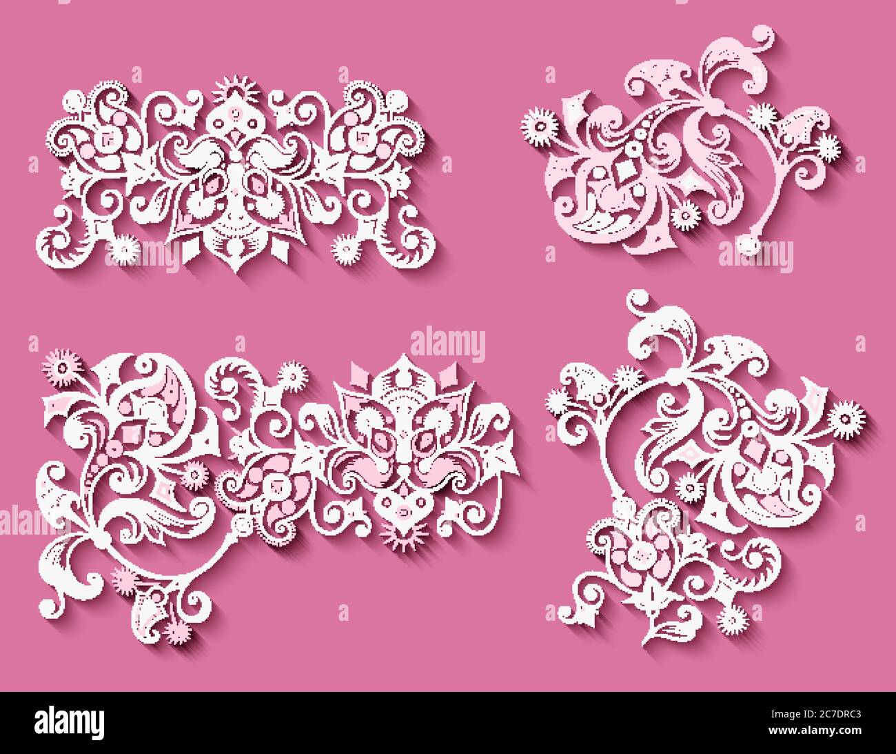 Vector modern volumetric floral elements Stock Vector Image & Art - Alamy