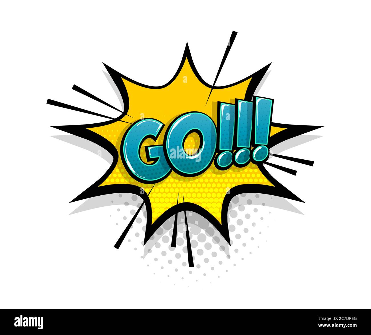 Comic text Go speech bubble pop art style Stock Vector Image & Art - Alamy