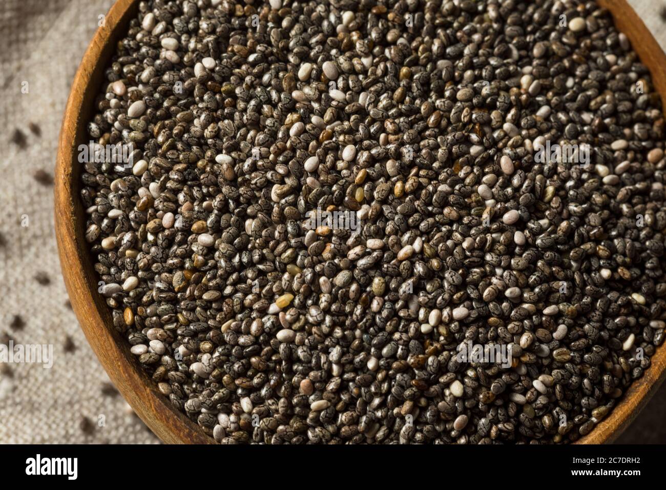 Raw Dry Organic Chia Seeds in a Bowl Stock Photo - Alamy