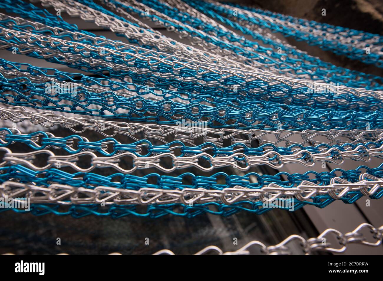 Fly door chain curtain abstract Stock Photo - Alamy