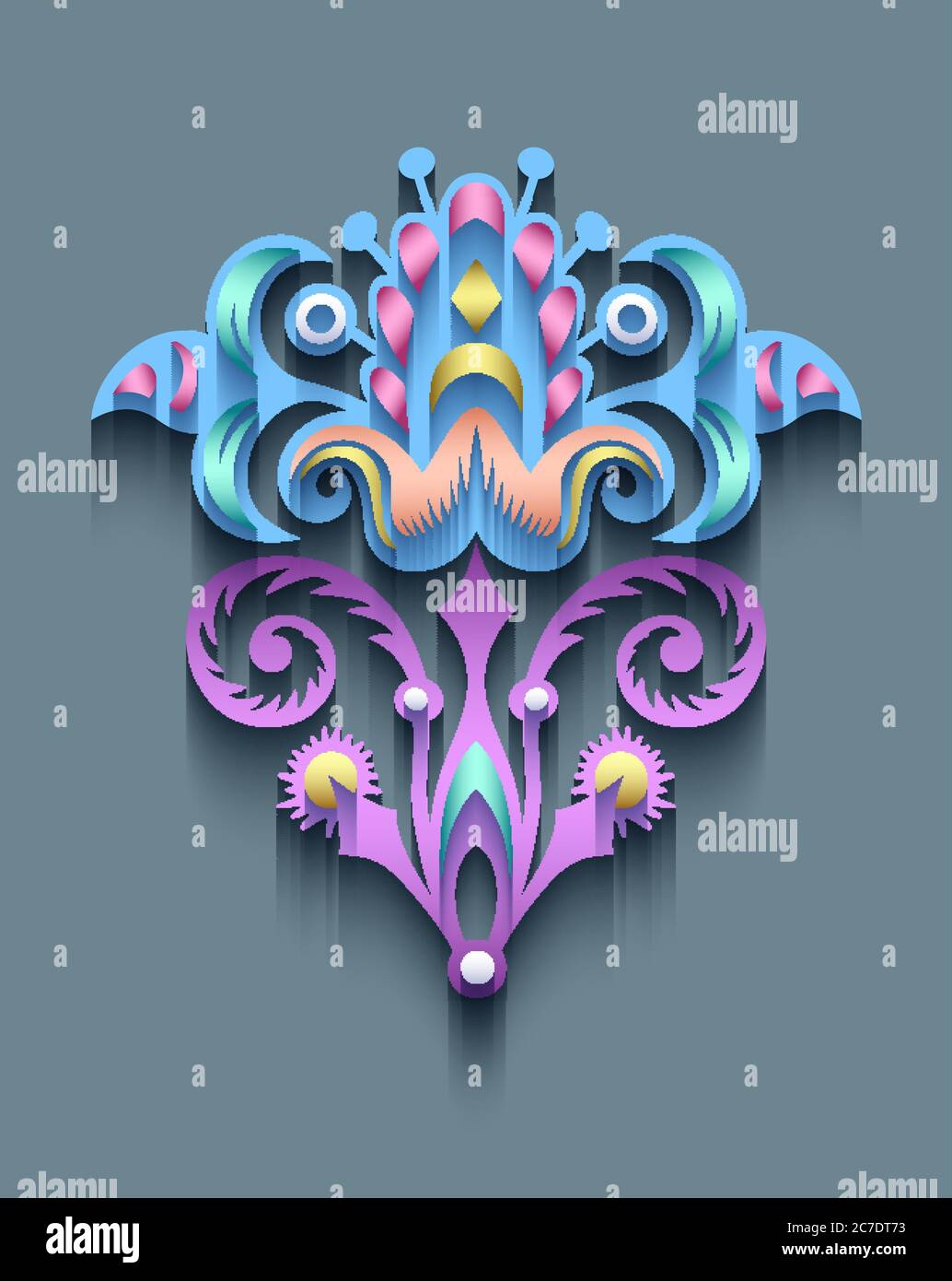 Vector modern volumetric floral element Stock Vector Image & Art - Alamy