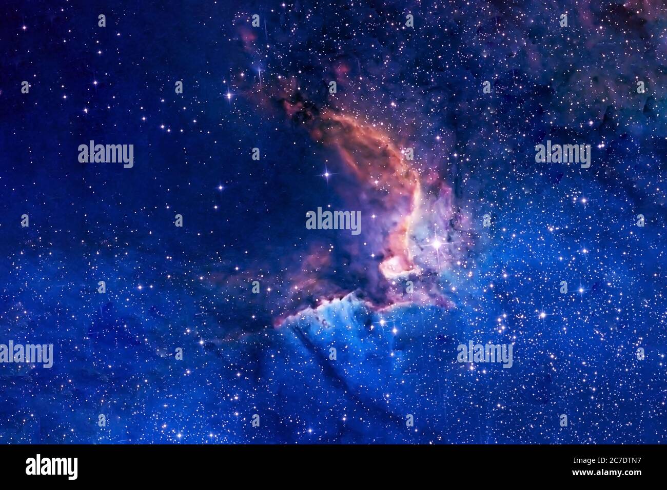 Beautiful cosmic nebula. Elements of this image were furnished by NASA ...