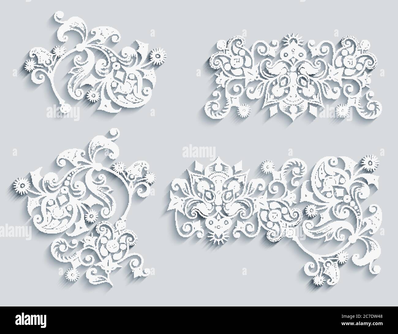 Vector modern volumetric floral elements Stock Vector Image & Art - Alamy