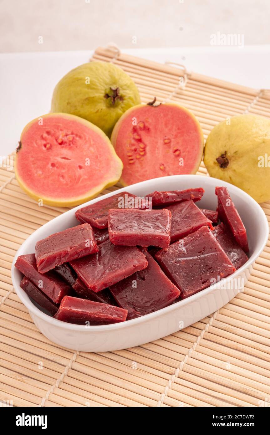 Homemade guava jam. One of the most popular desserts in Brazil Stock ...