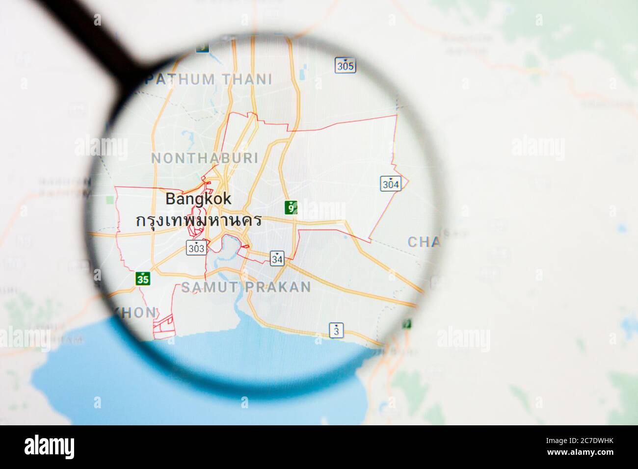 Bangkok city map hi-res stock photography and images - Alamy