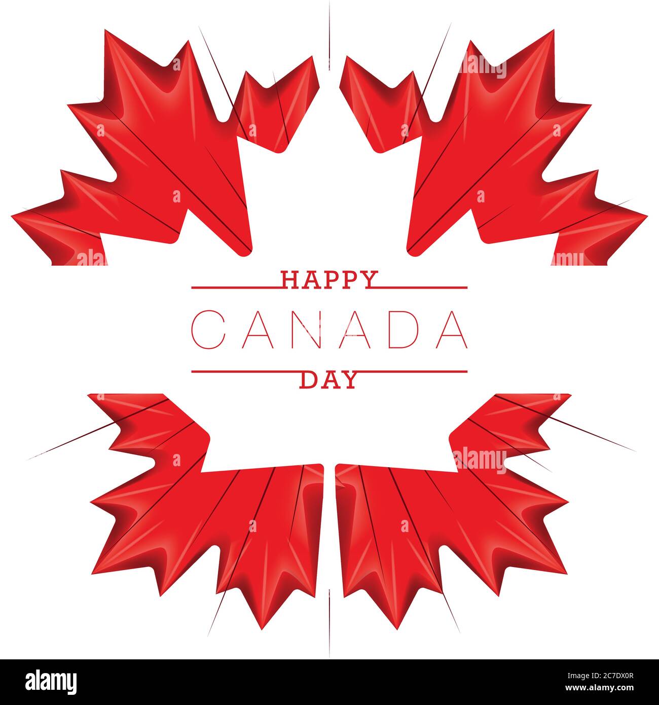 Happy Canada day card with maple leaf - Vector Stock Vector Image & Art ...
