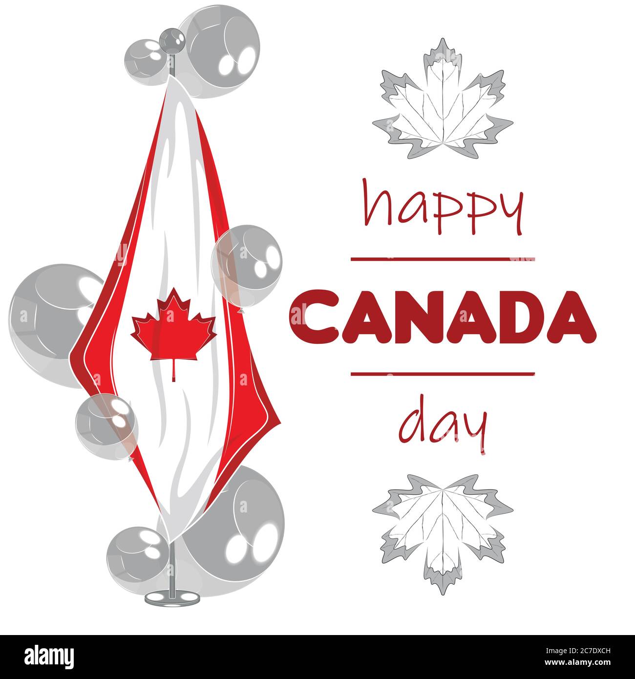 Happy Canada day card. National celebration - Vector Stock Vector Image ...