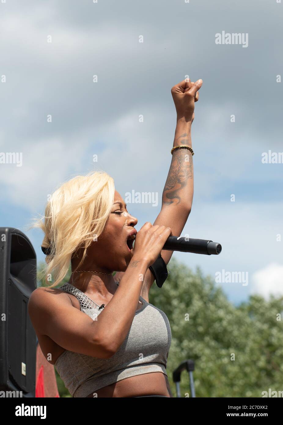 Imarn Ayton, activist leader of the UK Black Lives Matter movement ...