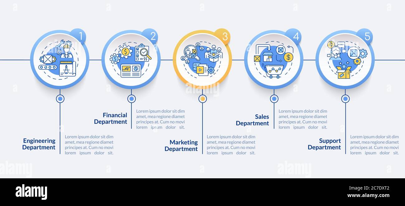 Corporate department vector infographic template. Marketing research ...