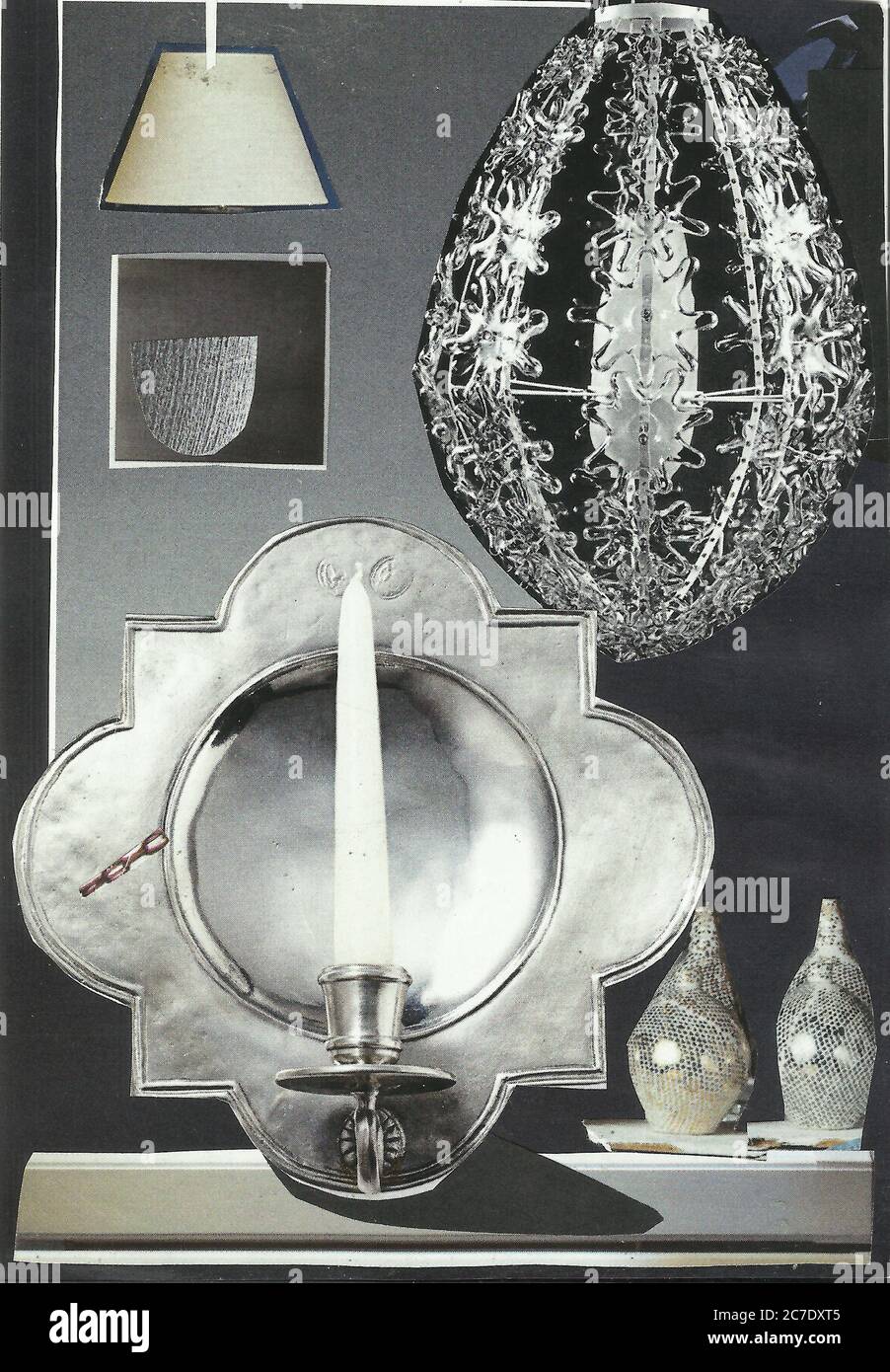Carefully crafted handmade collage. Object montage. Surreal settings ...