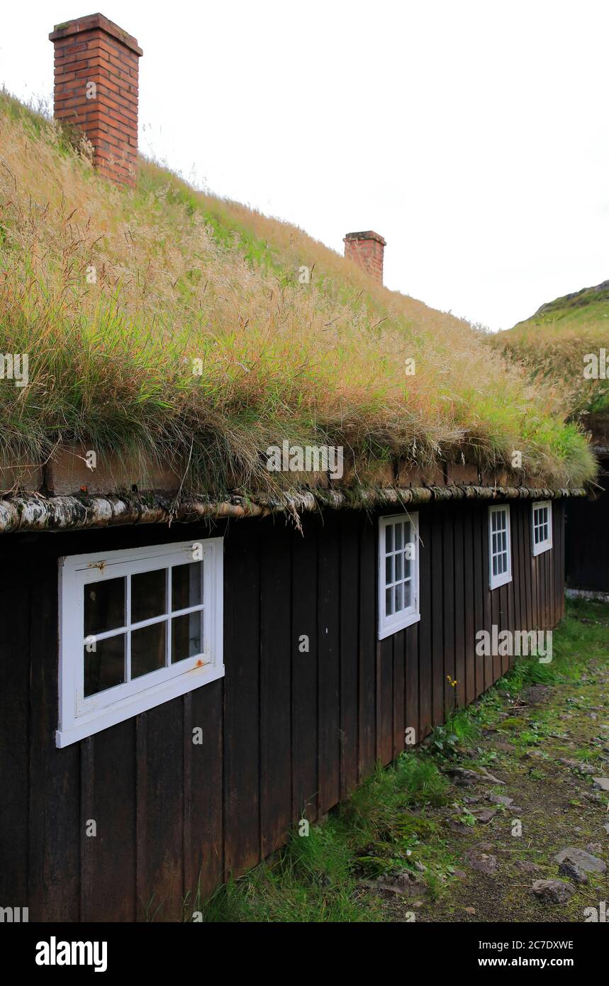 The farm of Hoyvíksgarður. Nowadays the Open Air Museum of National ...