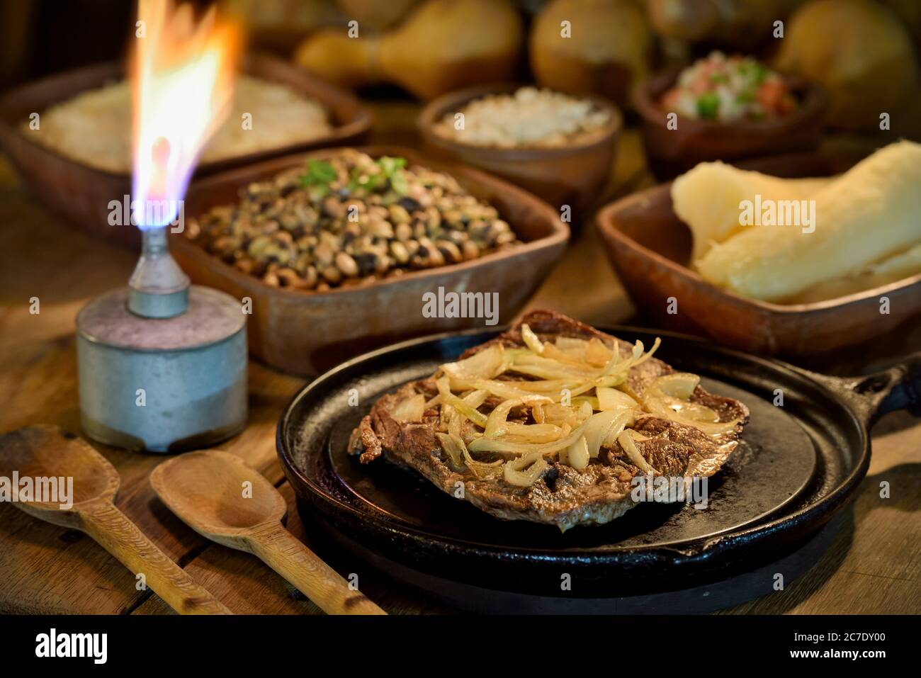 Traditional sun meat from northeastern Brazil. Gastronomy Stock Photo ...