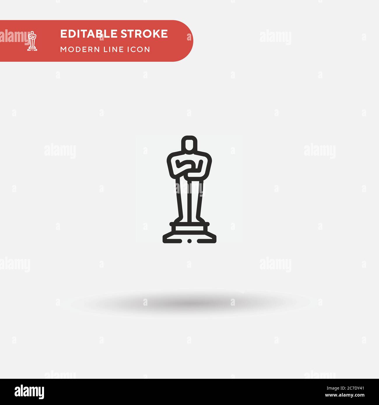 Oscar Simple vector icon. Illustration symbol design template for web ...