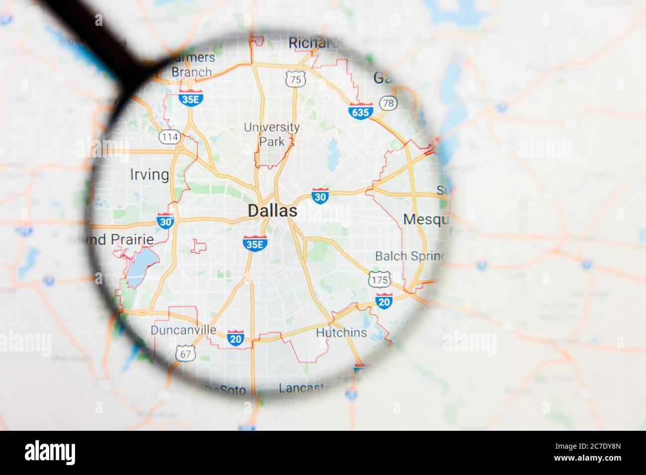 Dallas map hi-res stock photography and images - Alamy