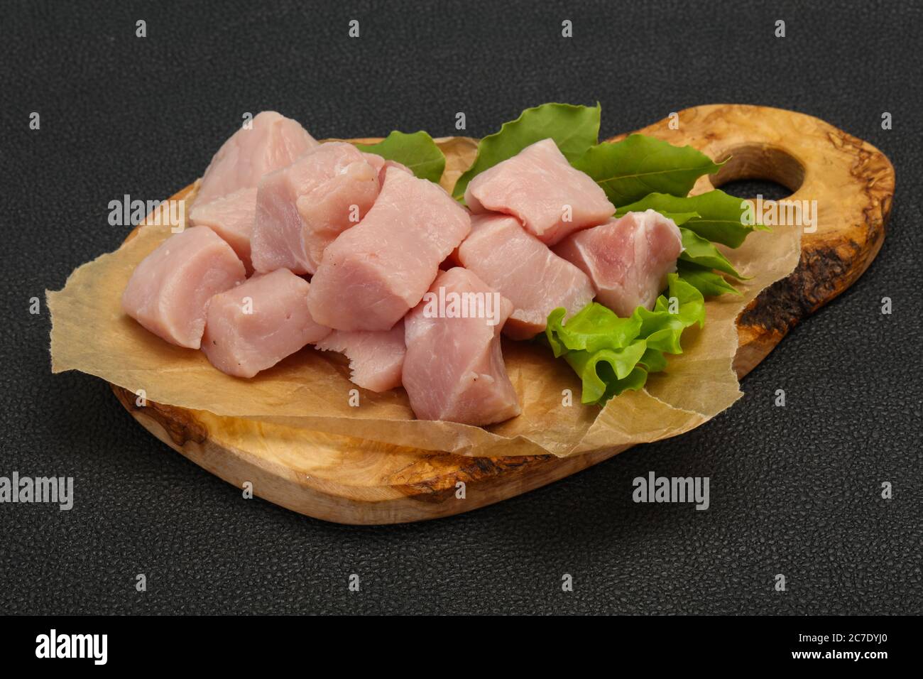 Raw fresh pork meat cube ready for cooking Stock Photo - Alamy
