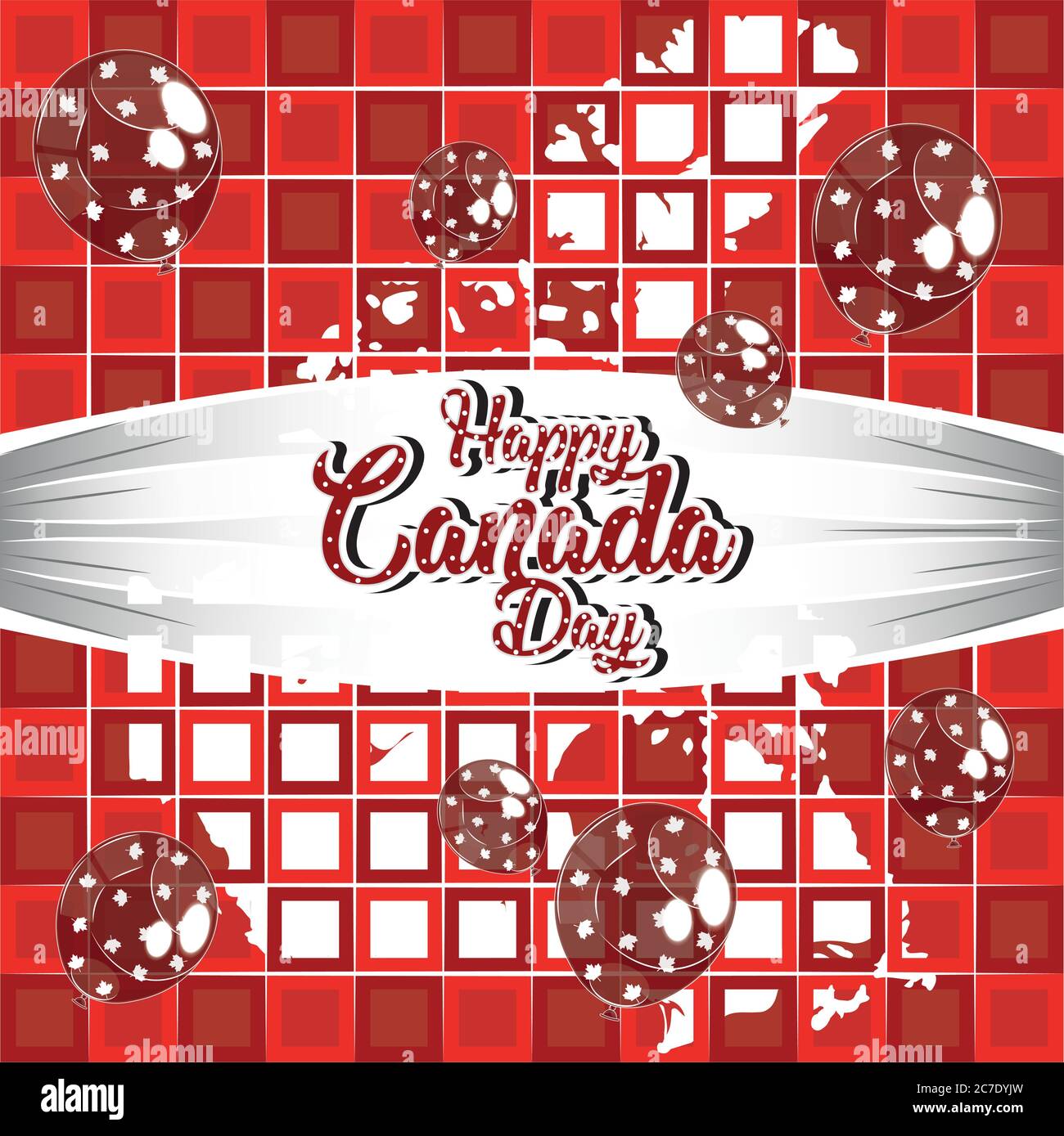 Happy Canada day card. National celebration - Vector Stock Vector Image ...