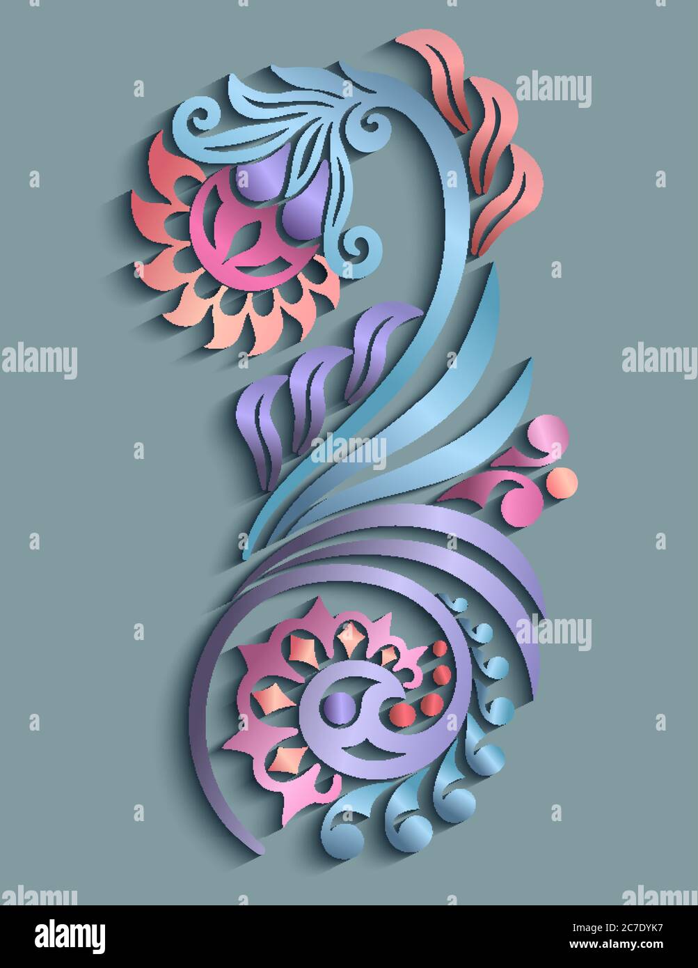 Vector modern volumetric floral elements Stock Vector Image & Art - Alamy