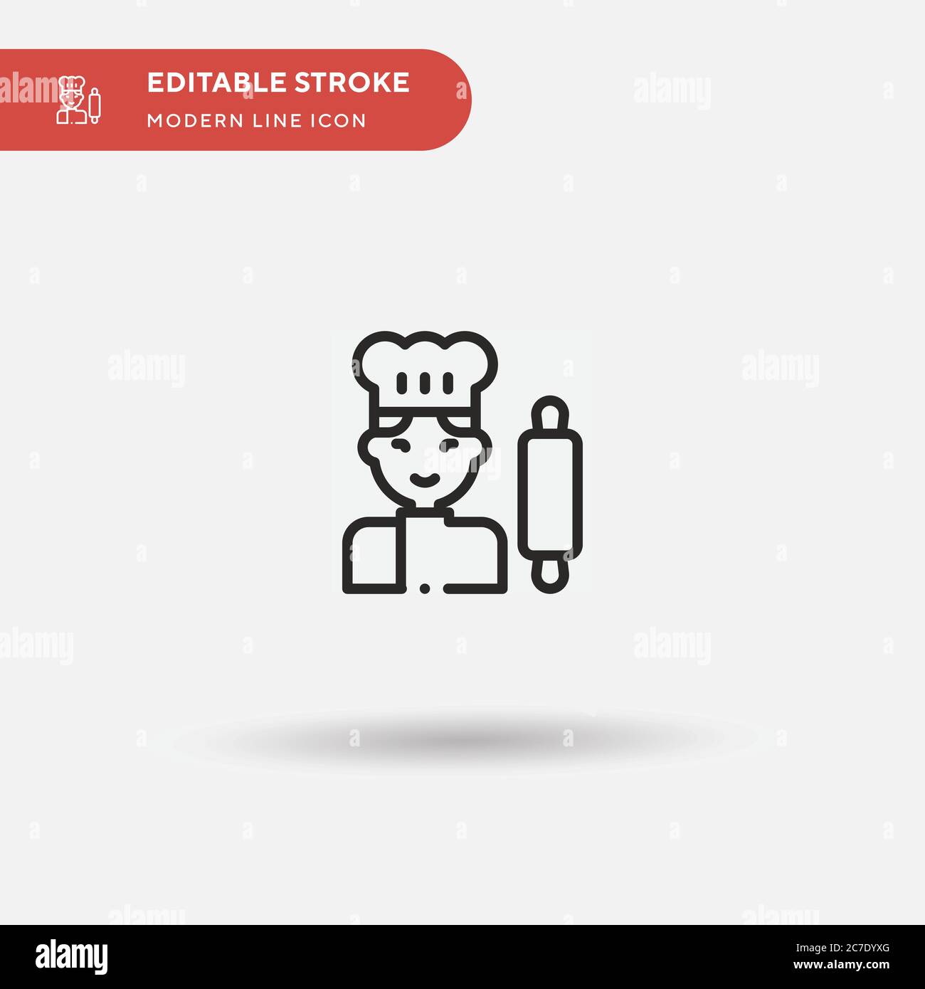 Chef Simple vector icon. Illustration symbol design template for web ...