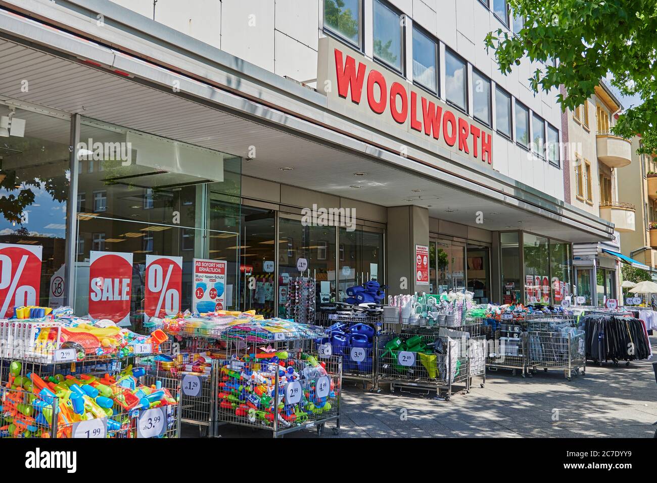 Berlin, Germany - July 14, 2020: Store in a small shopping street in ...