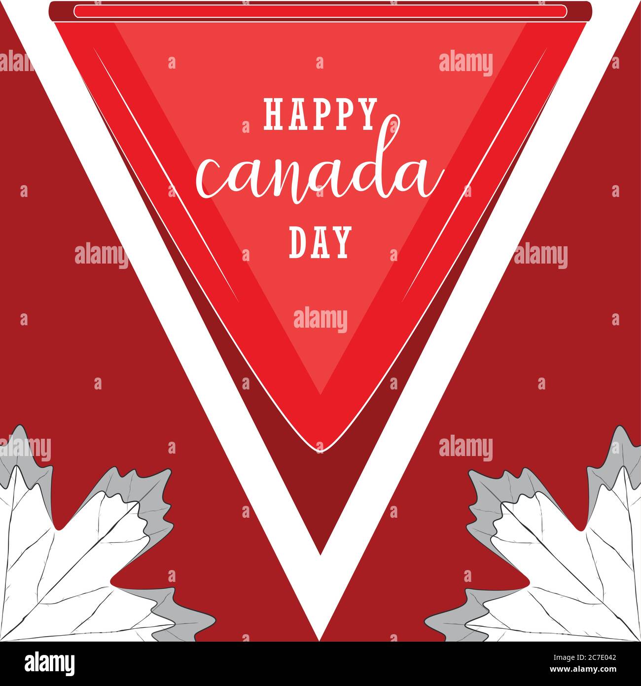 Happy Canada day card. National celebration - Vector Stock Vector Image ...