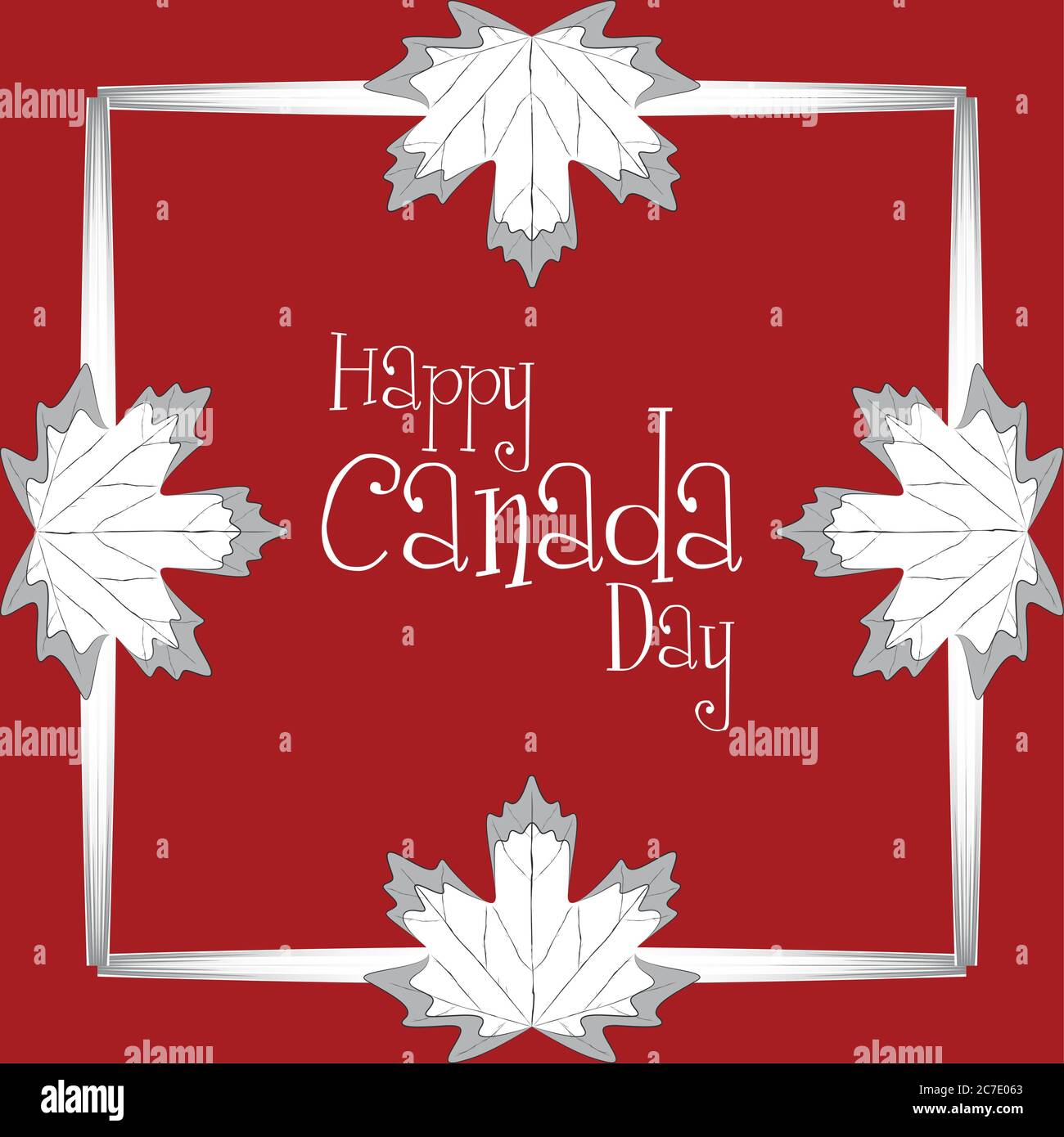 Happy Canada day card. National celebration - Vector Stock Vector Image ...