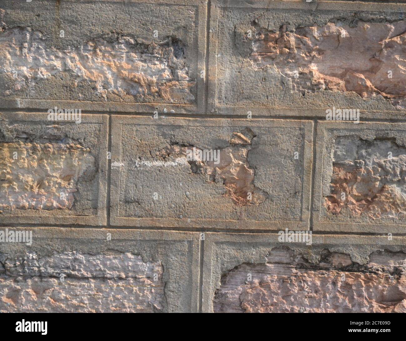 Brick wall, with a texture reminiscent of ancient architecture, bricks ...