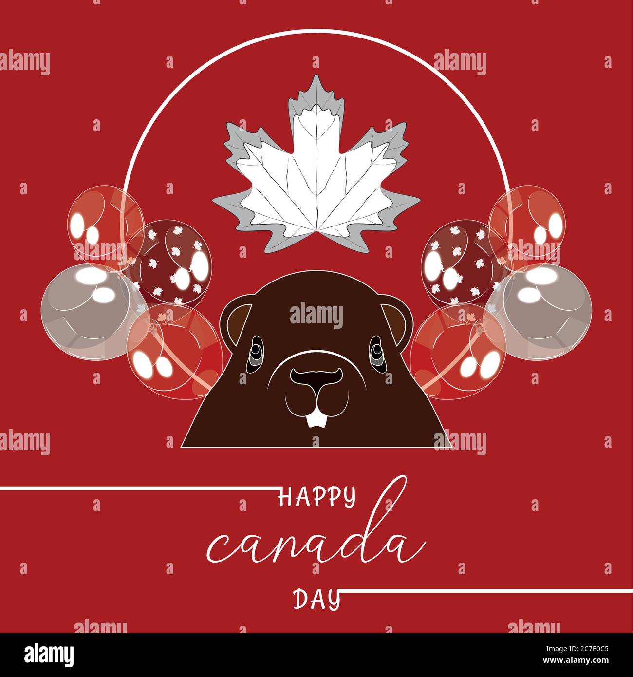 Happy Canada day card. National celebration - Vector Stock Vector Image ...