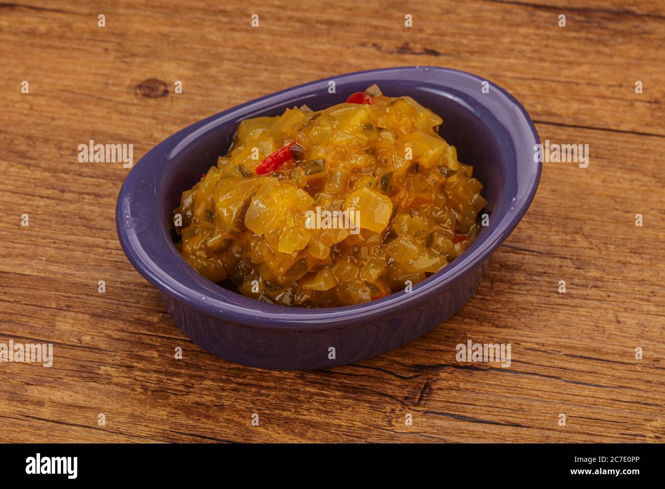 Relish sauce with cucumbers and mustard seeds Stock Photo - Alamy