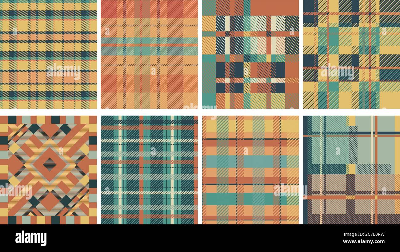 Fabric pattern lumberjack seamless. Checkered ornament in classic ...