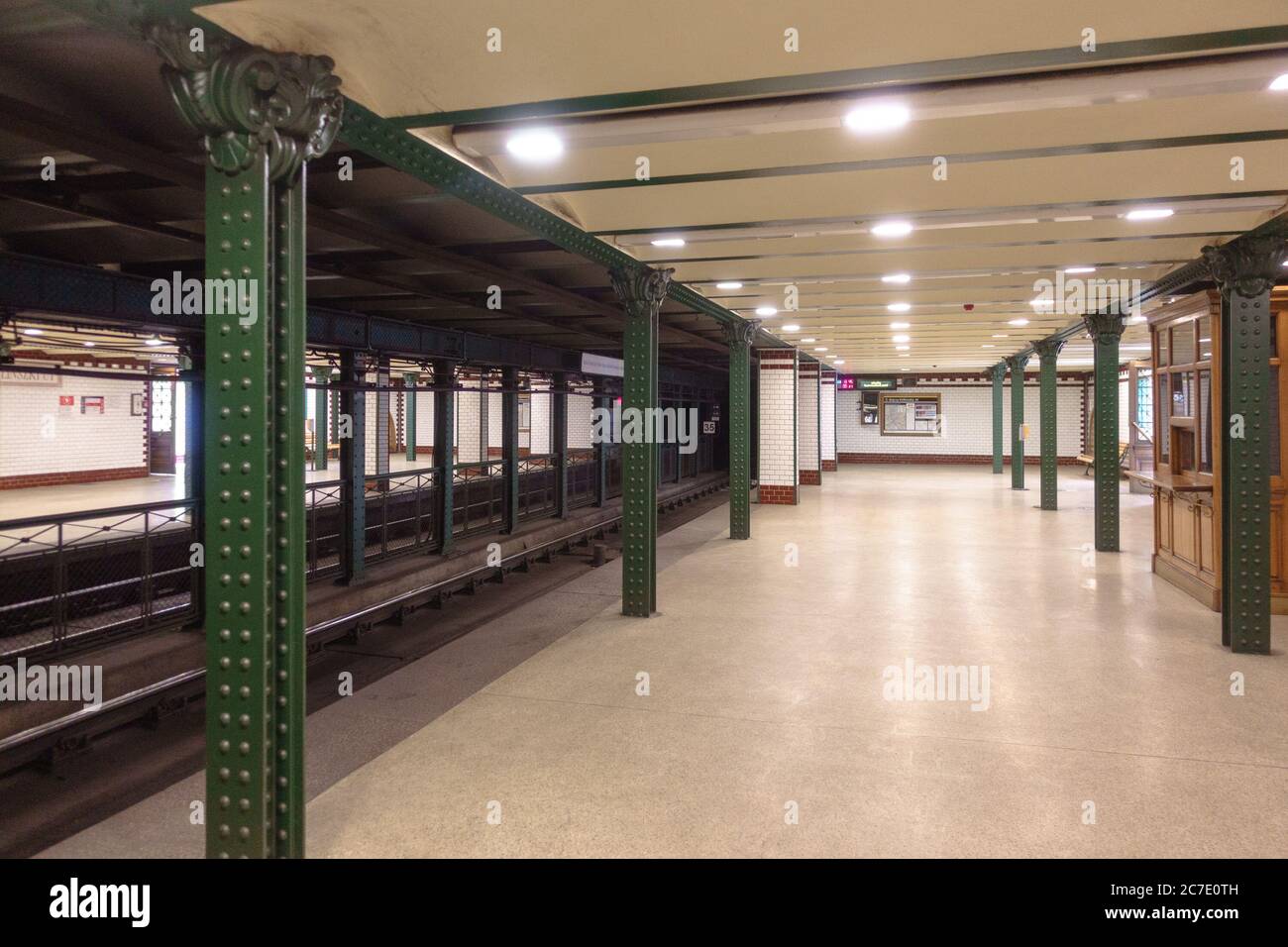 The Bajcsy-Zsilinszky ut station on the M1 millennium underground metro ...