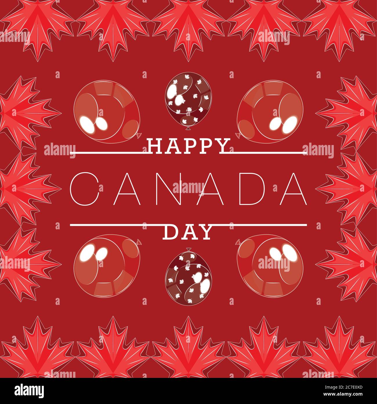 Happy Canada day card. National celebration - Vector Stock Vector Image ...