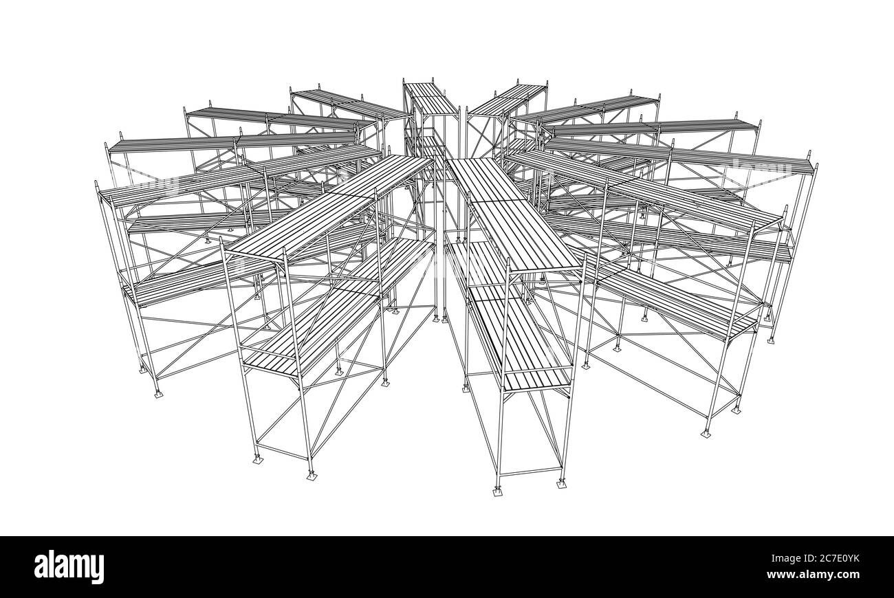 Drawing or sketch of a large shelves Stock Photo - Alamy