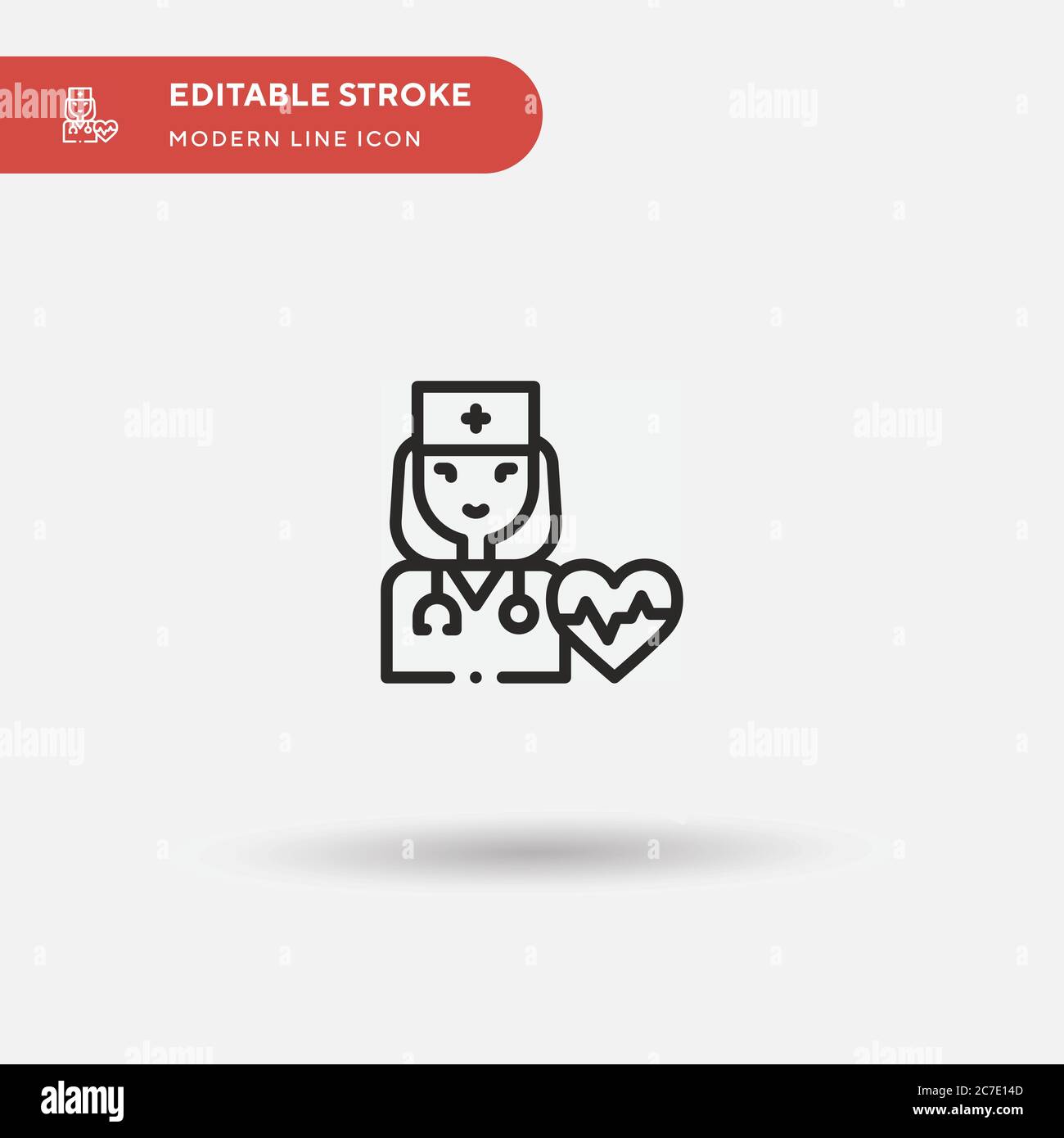 Cardiologist Simple vector icon. Illustration symbol design template ...