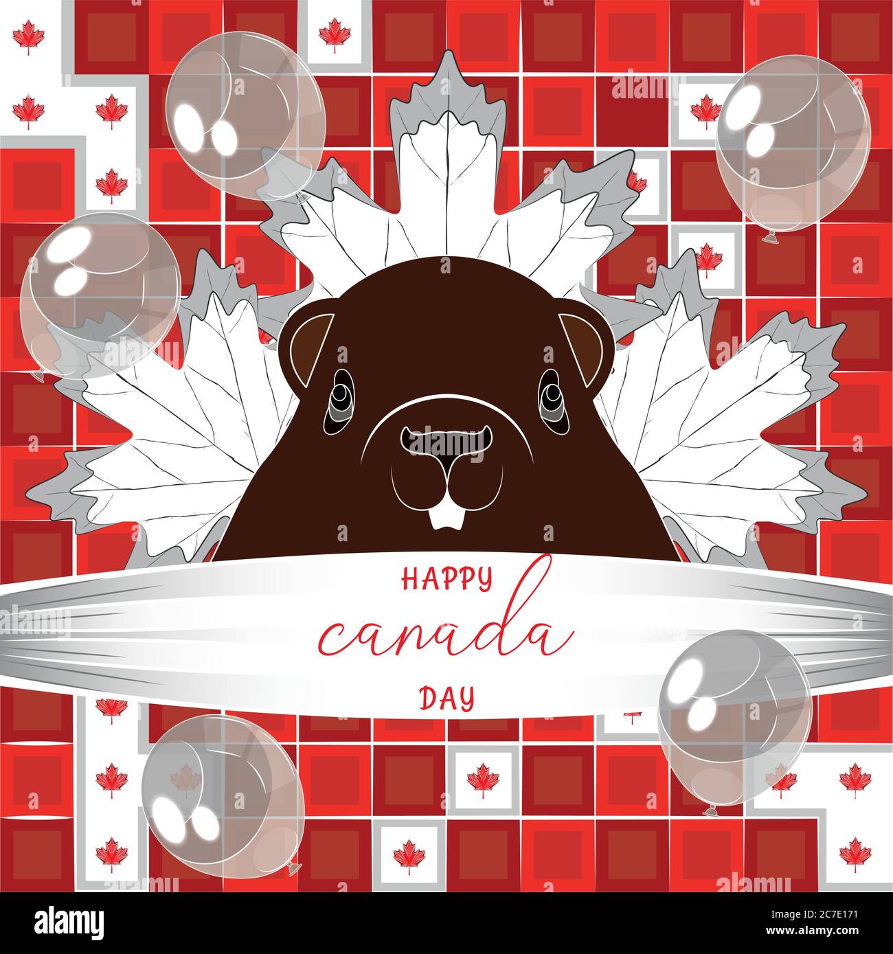 Happy Canada day card. National celebration - Vector Stock Vector Image ...