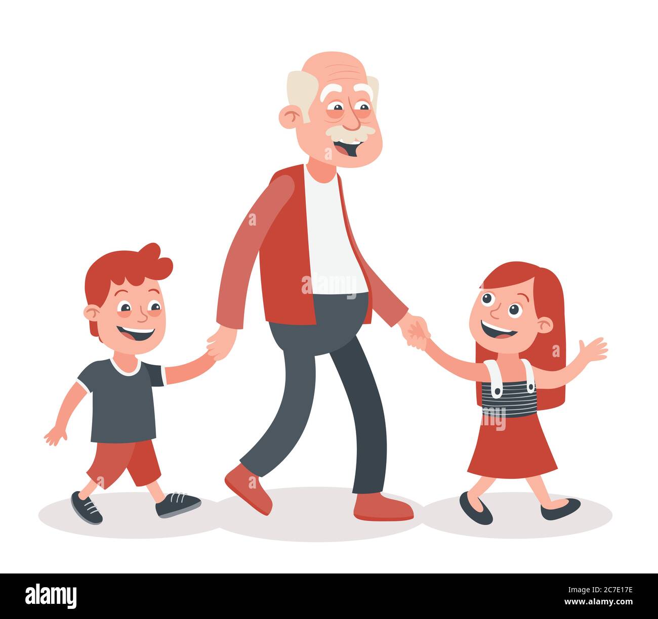 Grandfather girl hand Cut Out Stock Images & Pictures - Alamy