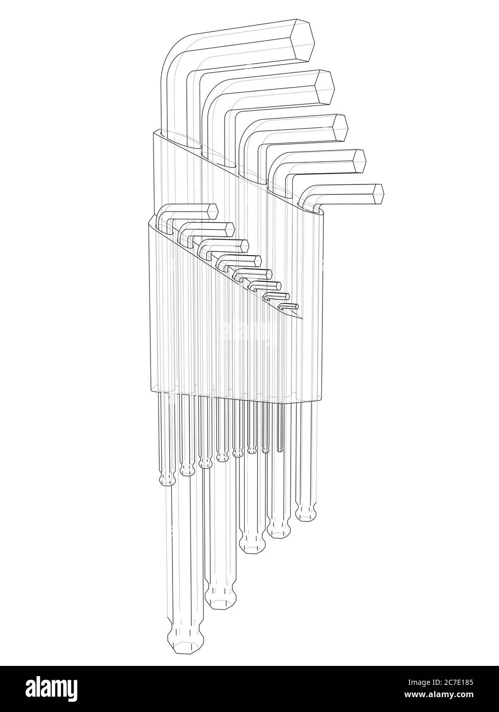 Set of hexagon tools Stock Photo - Alamy