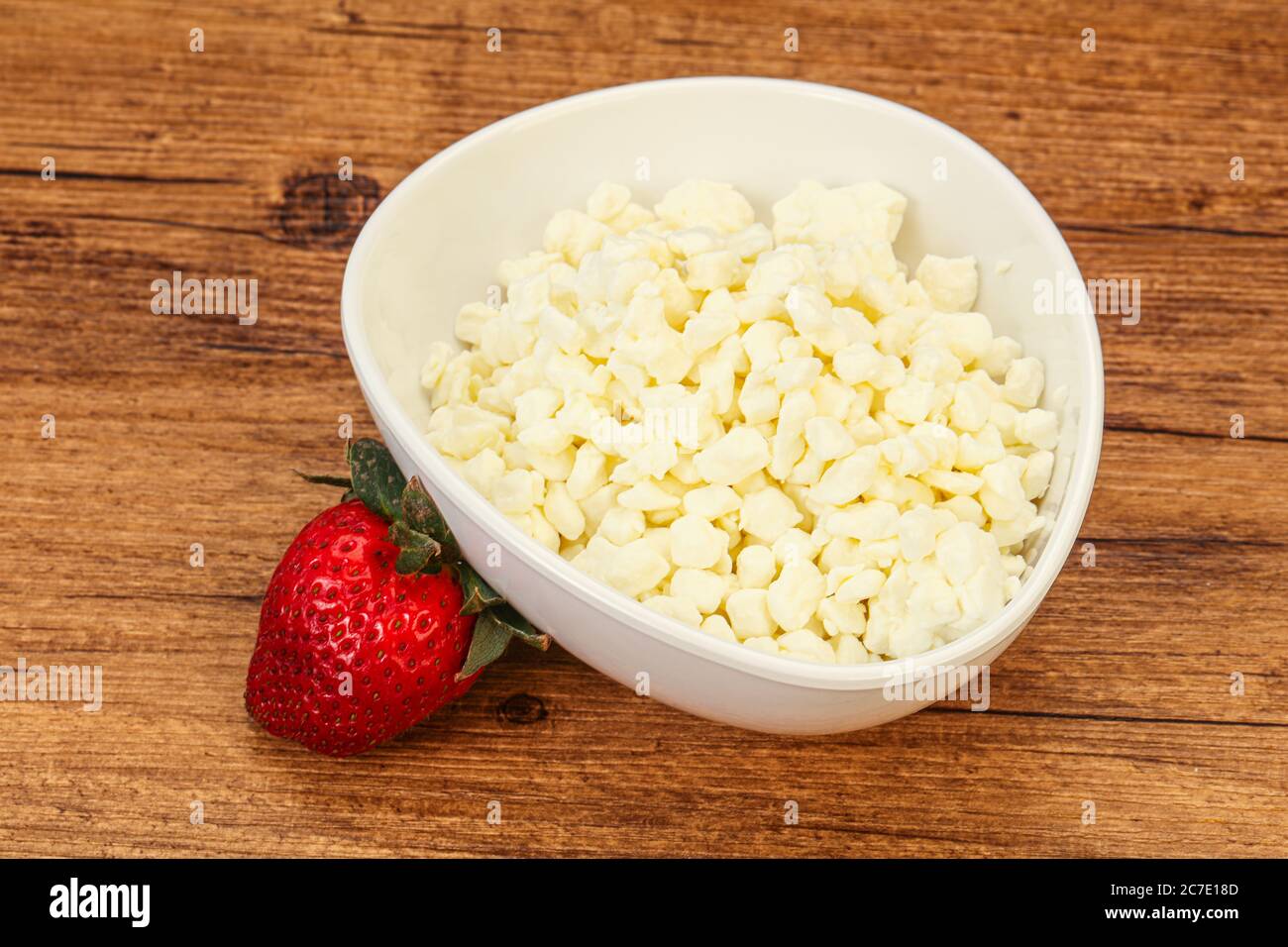 Dietary food - grain cottage cheese in the bowl Stock Photo - Alamy