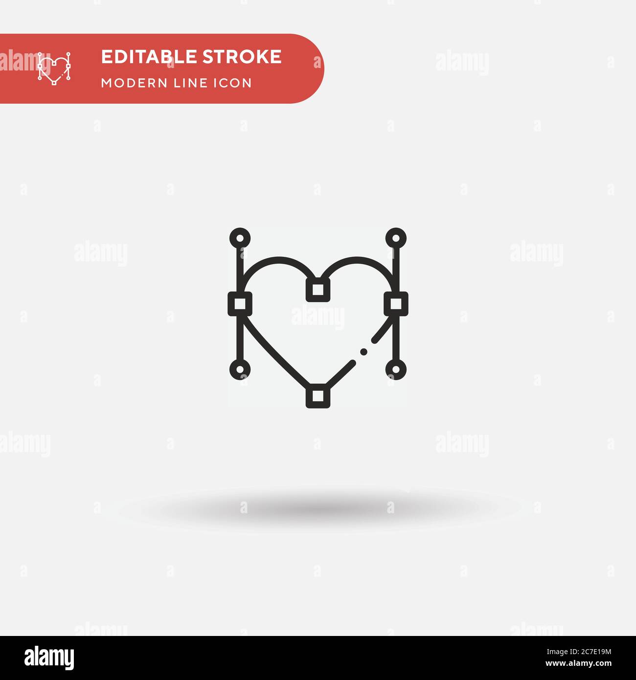 Heart Simple vector icon. Illustration symbol design template for web ...