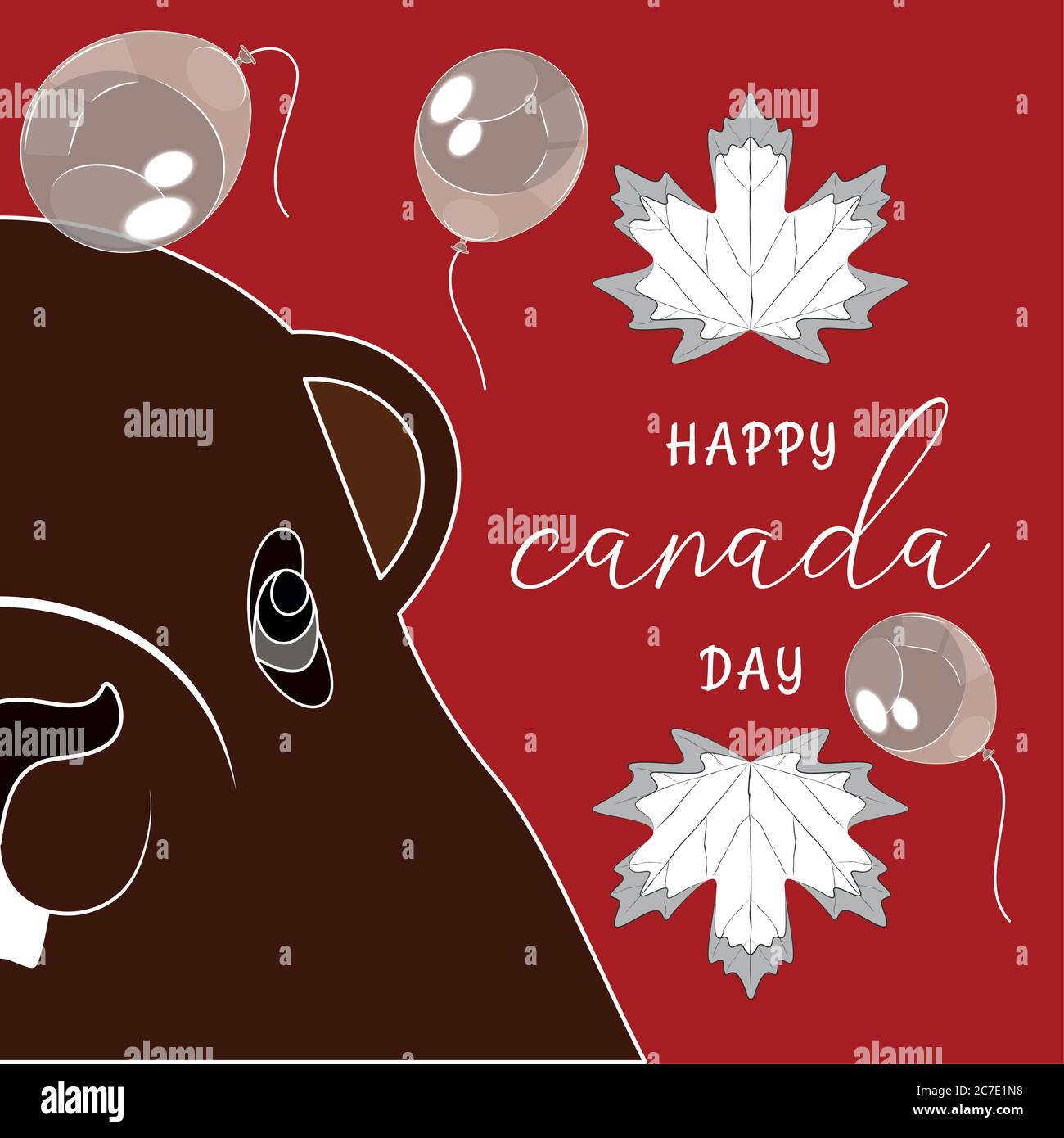 Happy Canada day card. National celebration - Vector Stock Vector Image ...