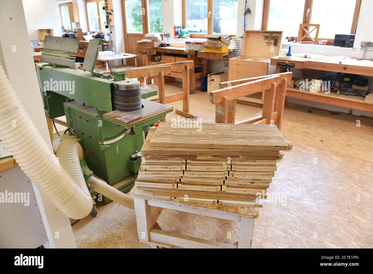 Gmund, Deutschland. 15th July, 2020. Topic picture: carpentry ...