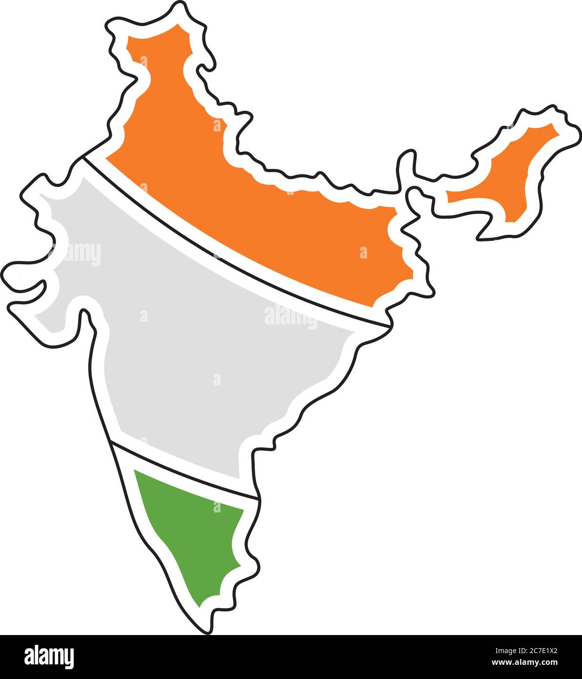 India in asia map Stock Vector Images - Alamy