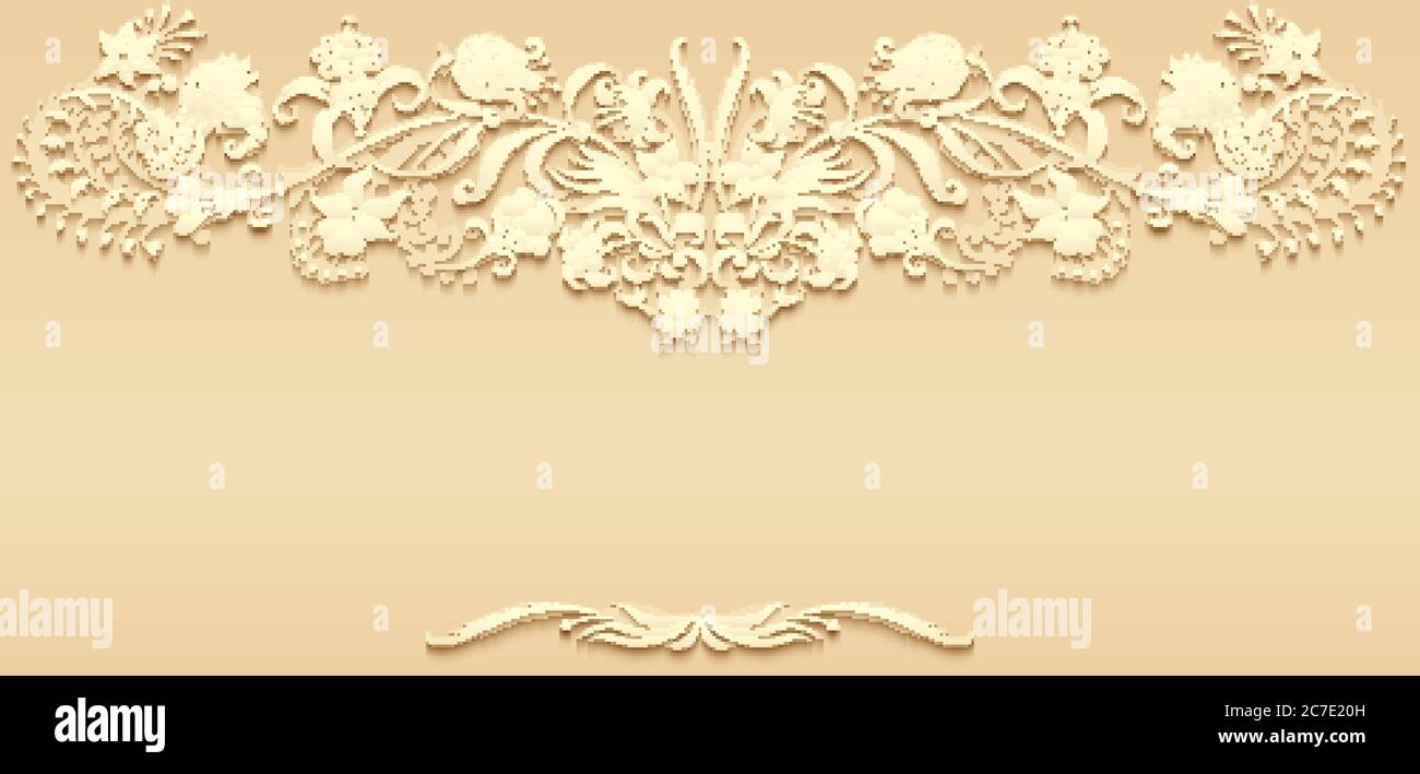 Floral hand drawn vector vintage border Stock Vector Image & Art - Alamy