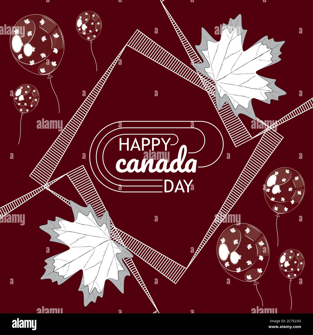 Happy Canada day card. National celebration - Vector Stock Vector Image ...