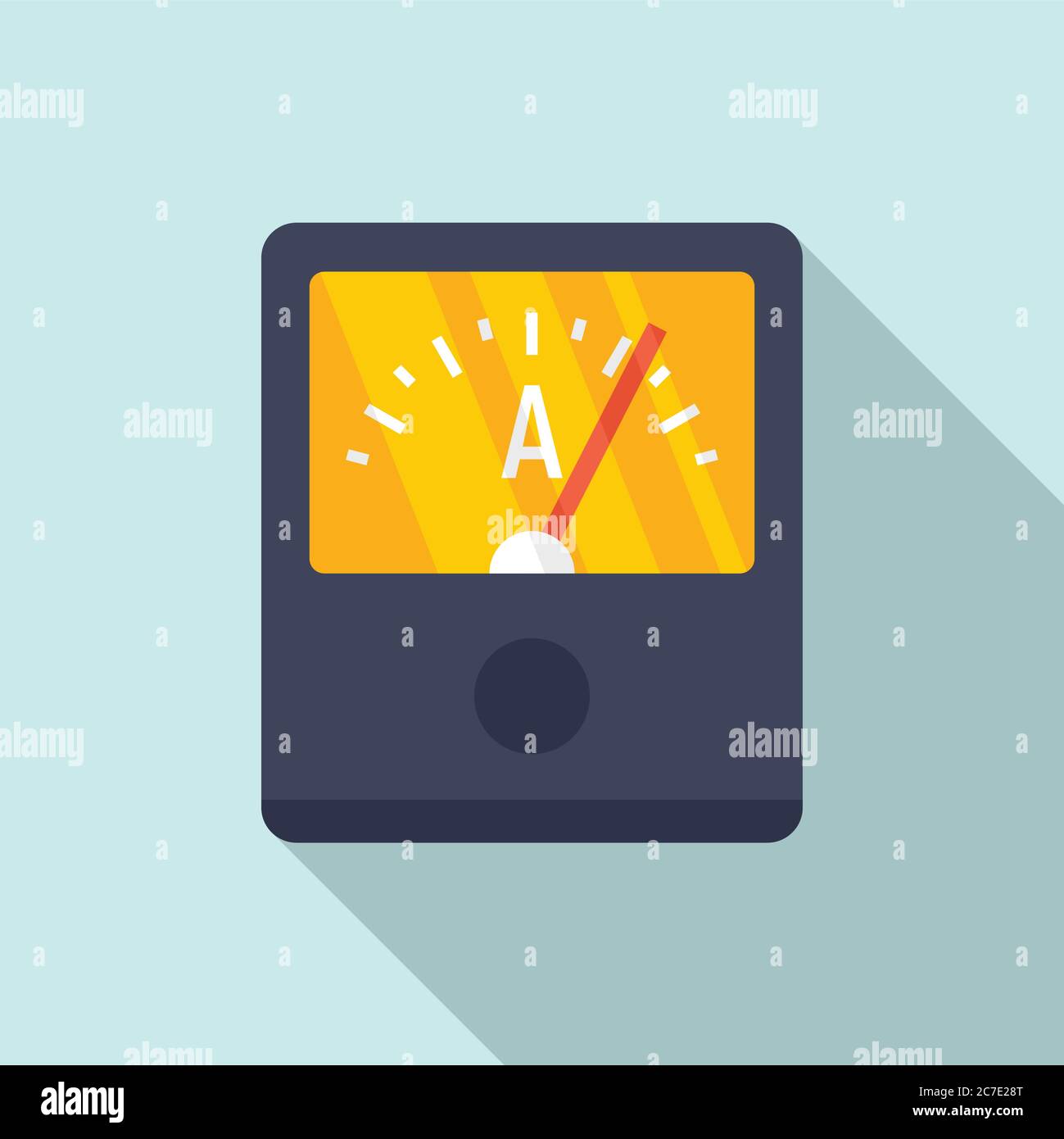 Ampere Meter device icon. Flat illustration of Ampere Meter device ...