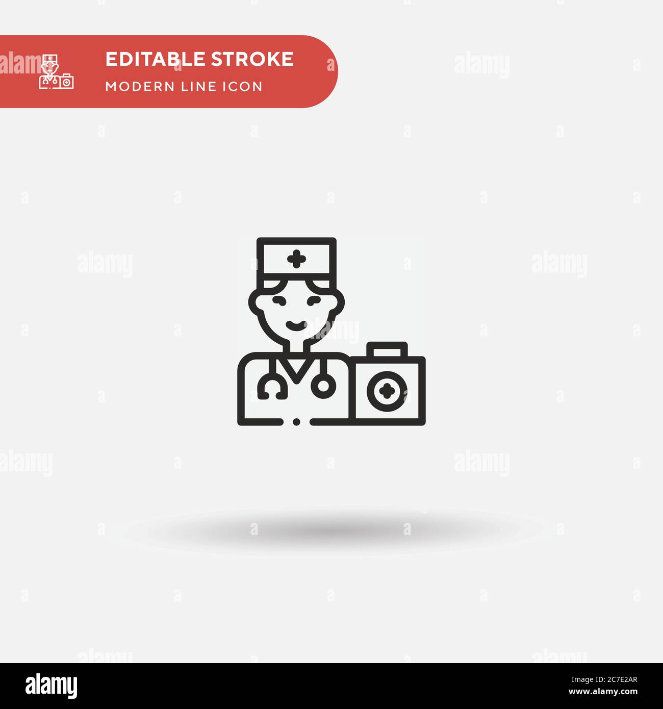 Doctor Simple vector icon. Illustration symbol design template for web ...