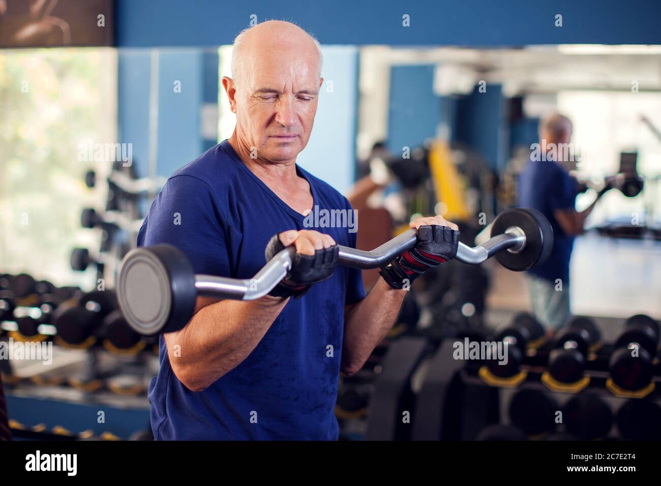 Muscular bald man white hi-res stock photography and images - Alamy