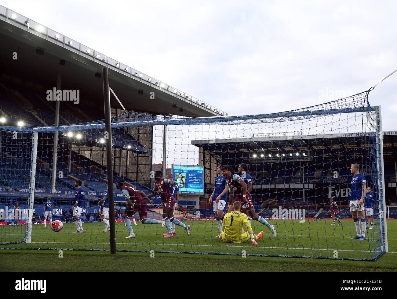 Aston villas ezri konsa celebrates scoring hi-res stock photography and ...