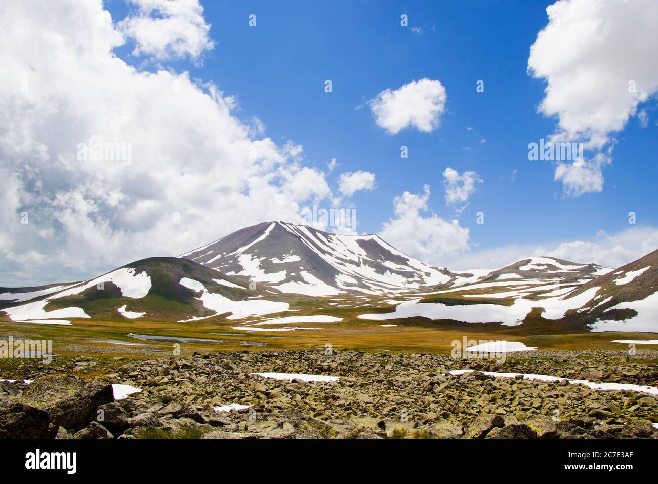 Amazing and beautiful mountain range landscape, snow ,peak and hill in ...
