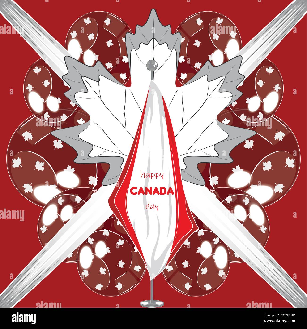Happy Canada day card. National celebration - Vector Stock Vector Image ...