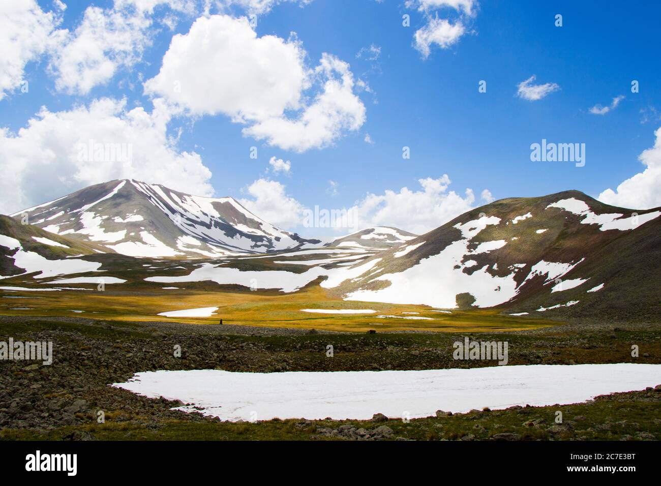 Amazing and beautiful mountain range landscape, snow ,peak and hill in ...